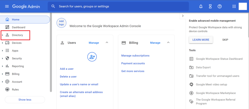 Managing Organizational Units in Google Workspace | InMotion Hosting