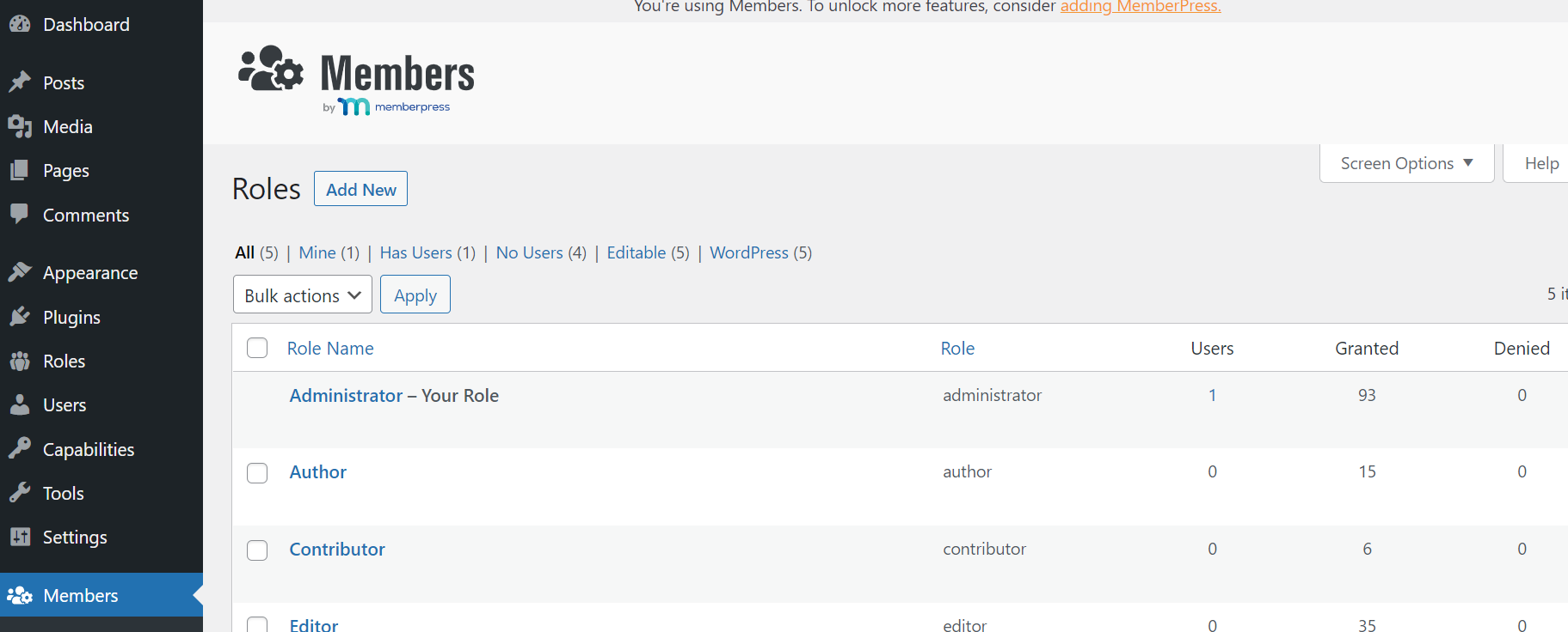 Top 5 User Role Editor WordPress Plugins
