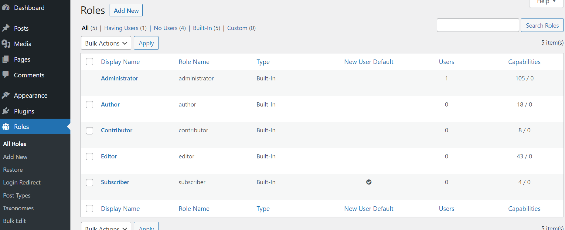 Top 5 User Role Editor WordPress Plugins