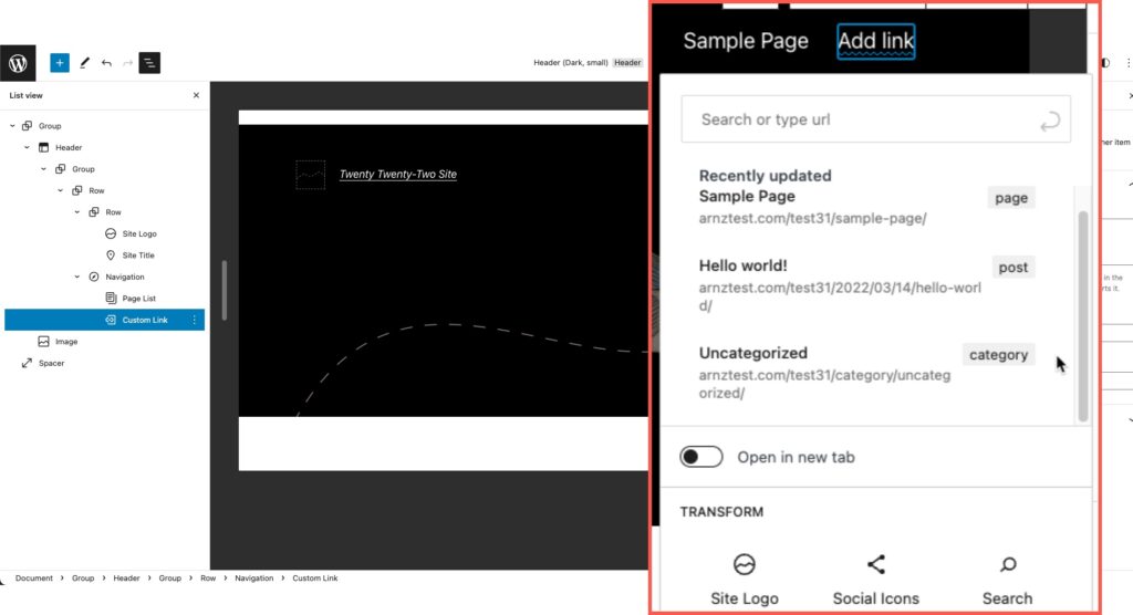 Working with Menus in the WordPress Full Site Editing – InMotion Hosting Support Center