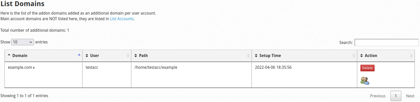 Domains and Subdomains in Control Web Panel (CWP) | InMotion Hosting
