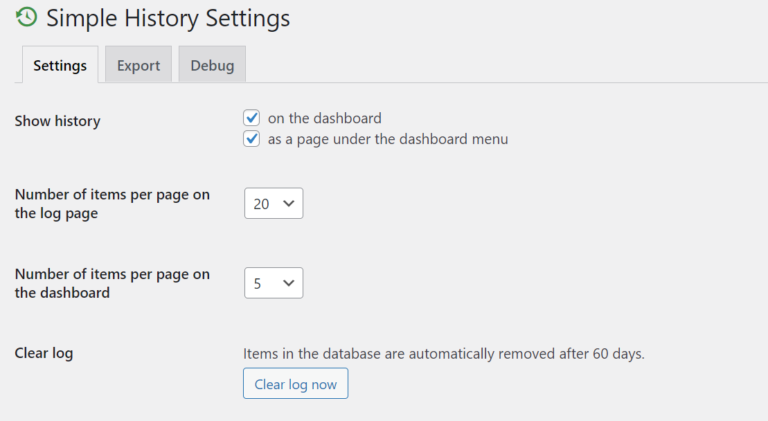 Using Simple History | InMotion Hosting