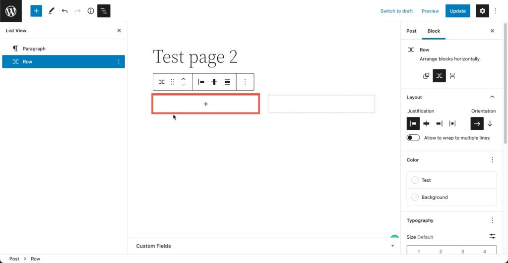 Using the Row and Stack Blocks in WordPress FSE | InMotion Hosting