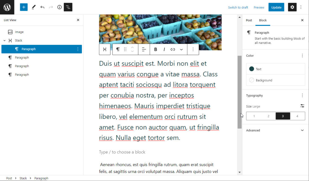 Using the Row and Stack Blocks in WordPress FSE | InMotion Hosting