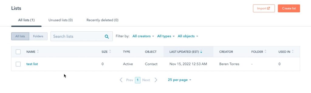 How to Create Lists in HubSpot | InMotion Hosting