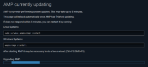 Updating AMP in the Game Management Panel | InMotion Hosting