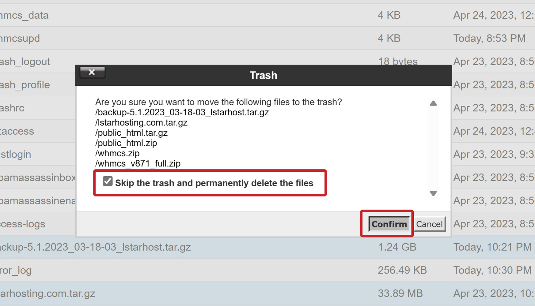 How to Permanently Delete Trash in the cPanel File Manager