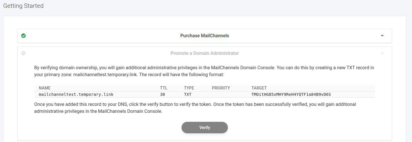How to Become the MailChannels Domain Administrator